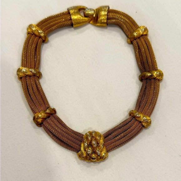 Jewelry | Vintage Signed Rrd Ron Rizzo Statement Gold Tone For Strand ...